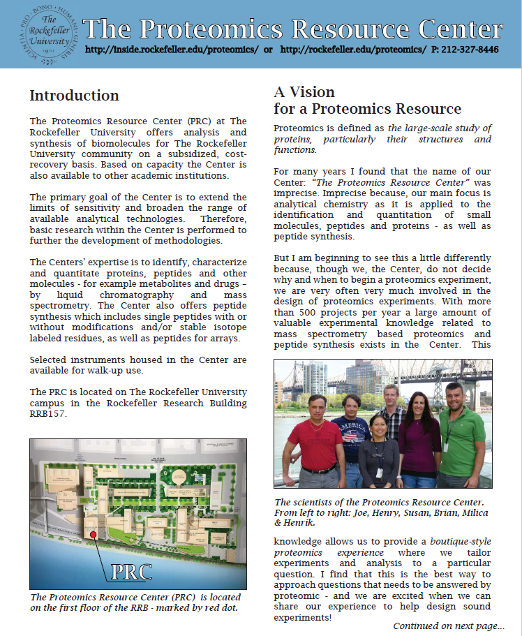 The Rockefeller University » Proteomics Resource Center